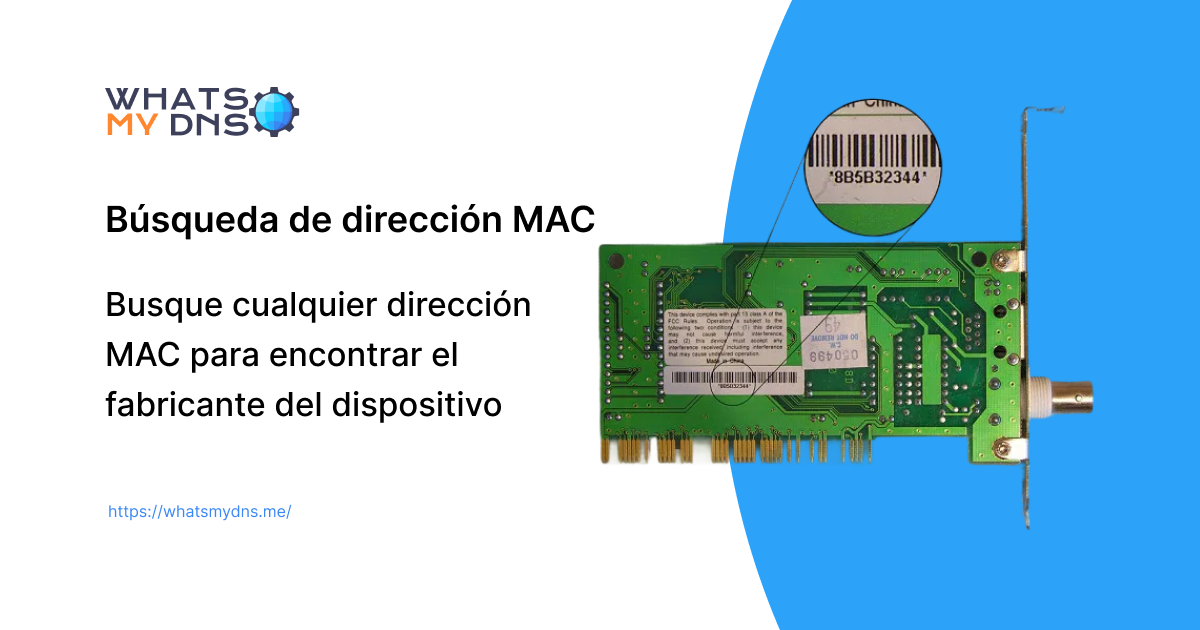 Búsqueda de dirección MAC - Identificar Dispositivo Por MAC Address